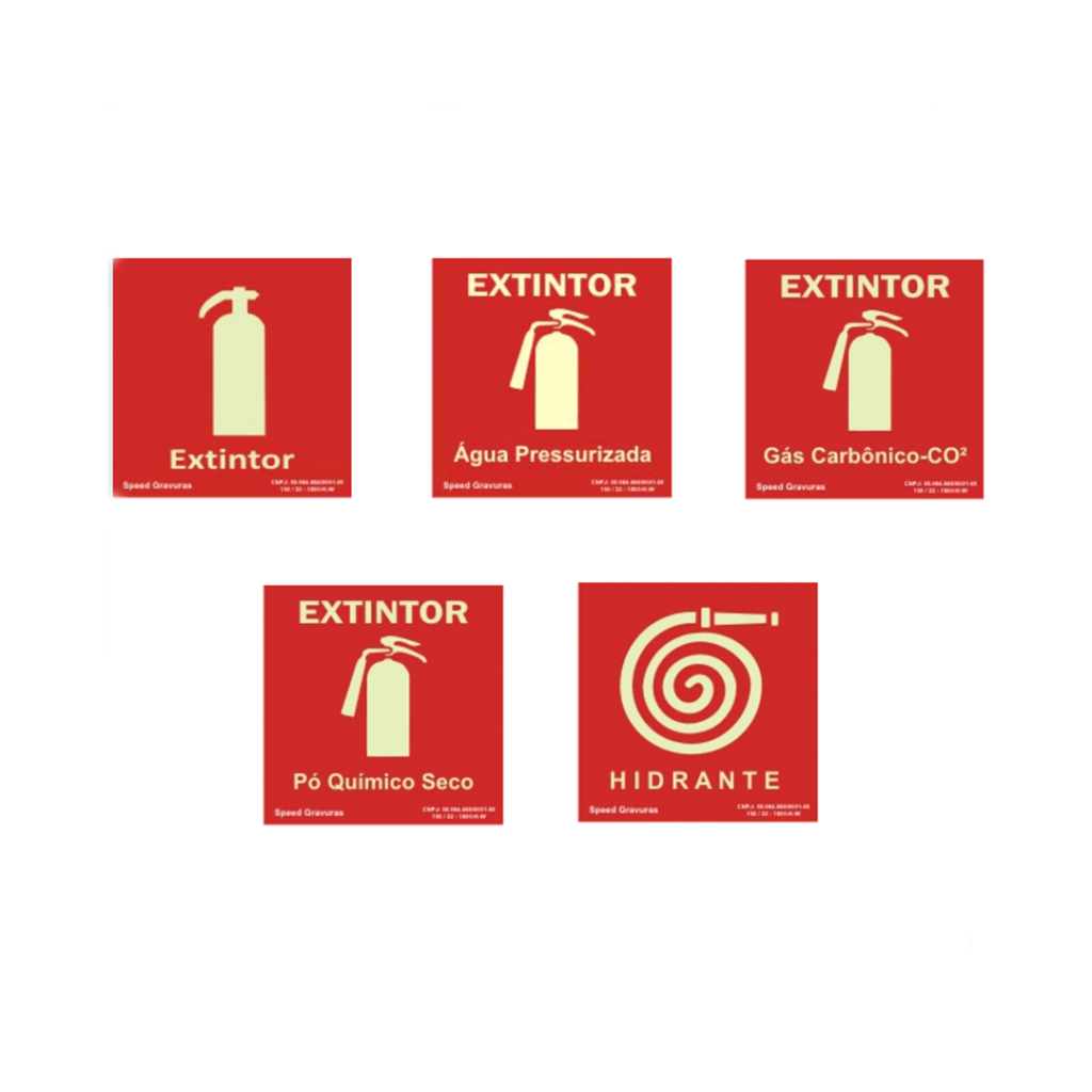 Placas de Sinalização de Extintores - Atualize Comercial